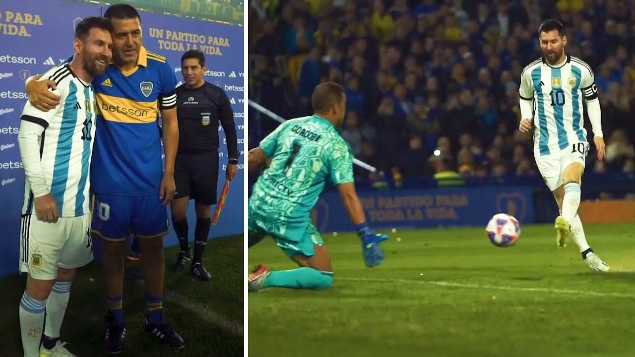 Lionel Messi appears as SPECIAL GUEST at farewell match for Boca ...