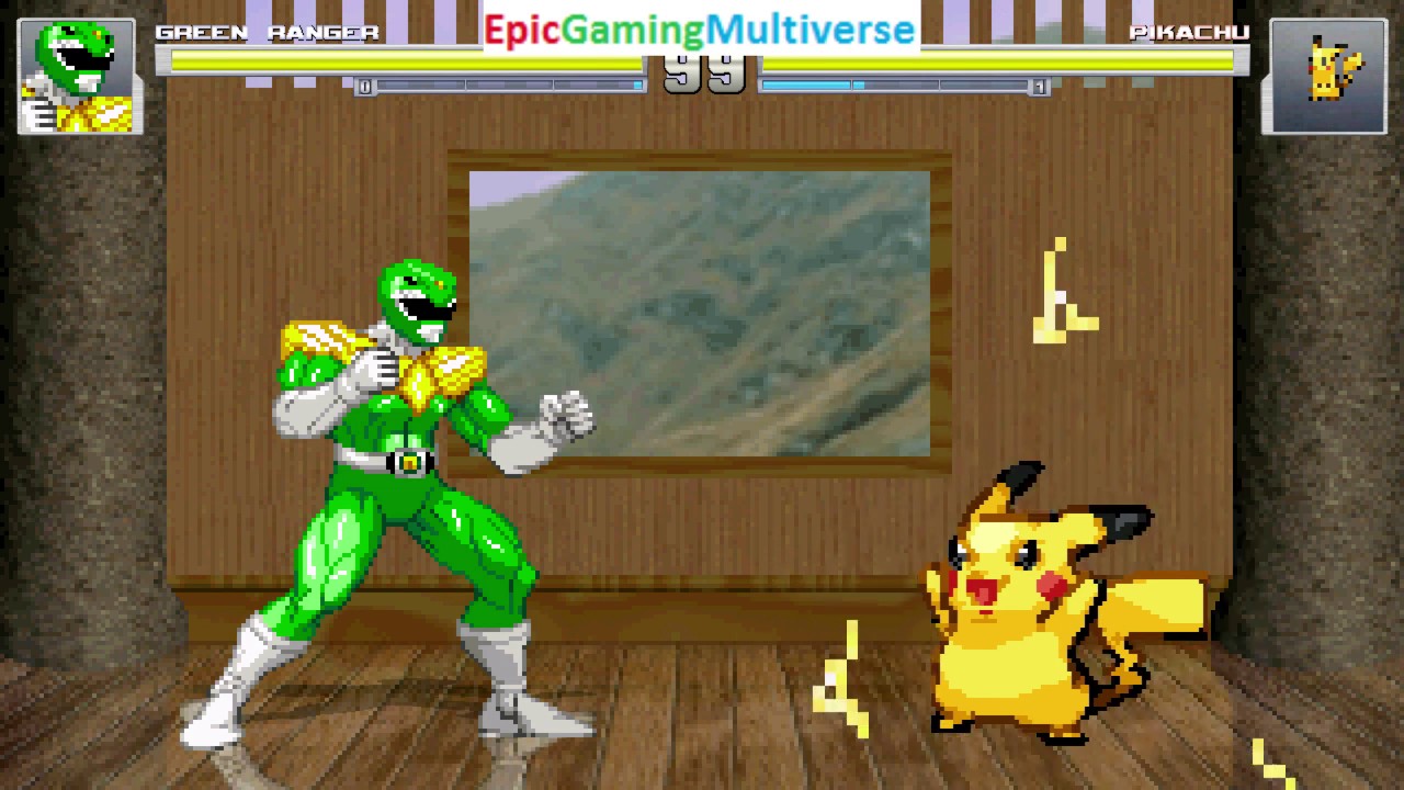 Pikachu VS The Green Ranger From The Power Rangers Series In A MUGEN ...