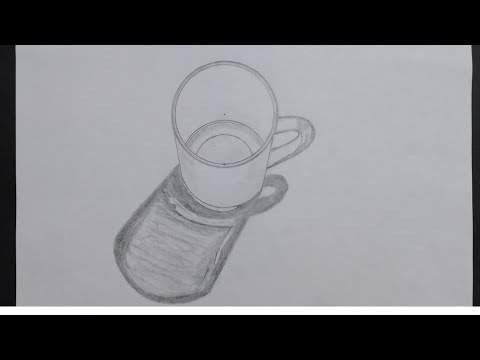 3D Glass drawing| How to draw real 3d glass on paper ( very easy ...
