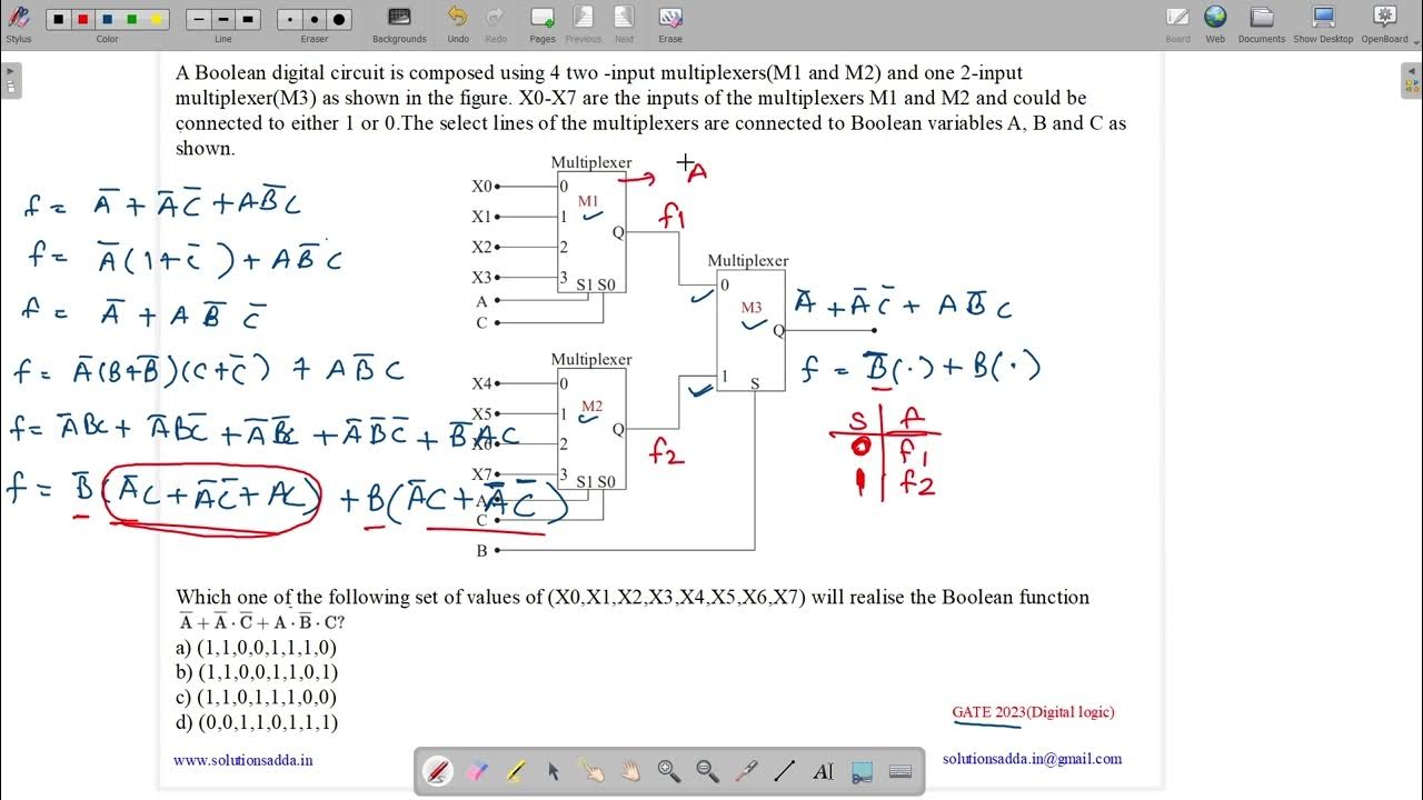 Gate 2023 Dld Multiplexer Function Solutions Adda Gate Test Series Explained By