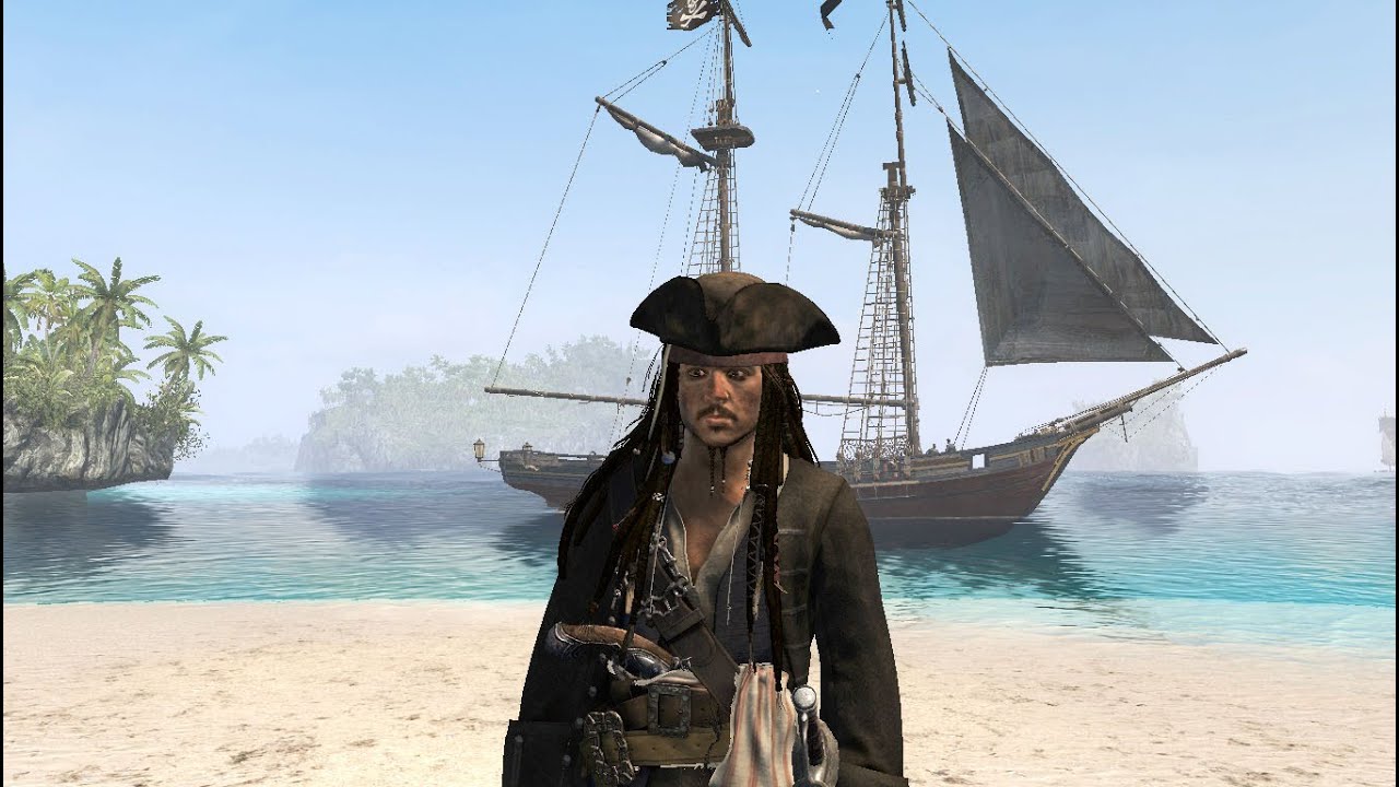 Captain Jack Sparrow + Pirate Schooner + Single NPC Sword & Pistol (Mod ...