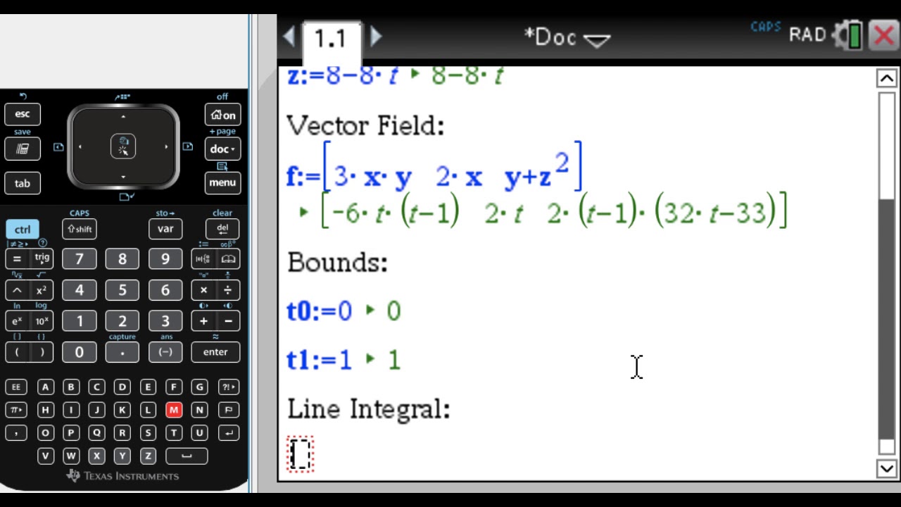 Vector Line Integrals On The TI Nspire CAS YouTube vector-line-integrals-on-the-ti-nspire-cas-youtube