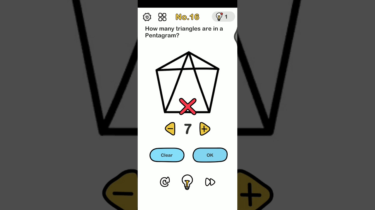 No 16 How Many Triangles In The Pentagram Brain Out YouTube No 16 How Many Triangles In The Pentagram Brain Out YouTube