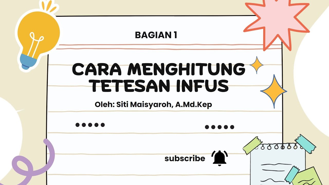RUMUS CARA MENGHITUNG TETESAN INFUS-PART 1 - YouTube