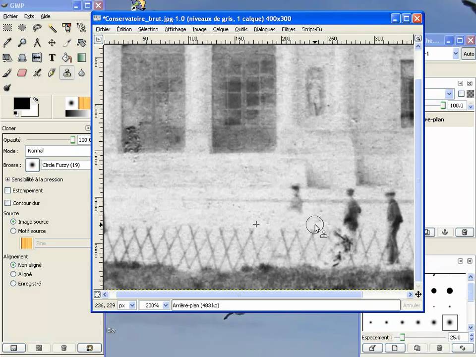 0110 GIMP : Réparer avec le tampon de duplication (Clone Stamp) - YouTube