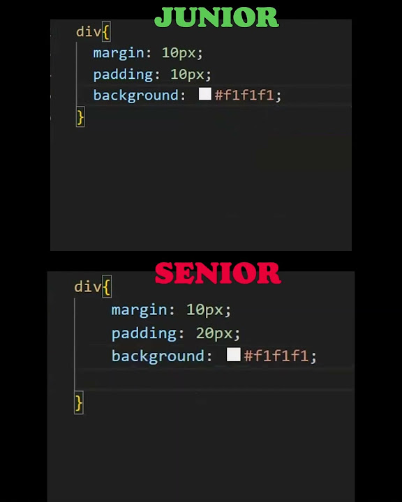 Senior vs Junior|#html #css #js #webdevelopment #webdesign #coding #programming #viralshorts # ...