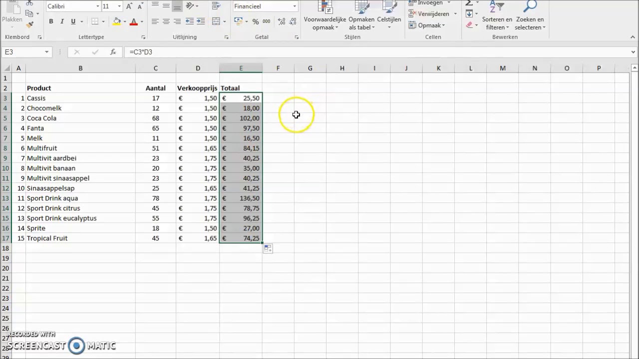 Instructiefilm Excel opdracht 2 5 BK - YouTube