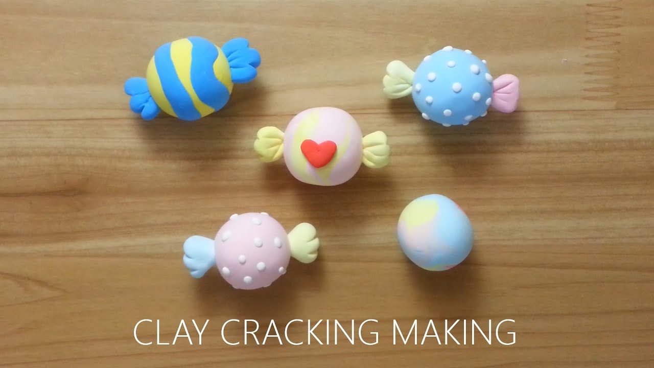 clay cracking making candy 알사탕 클레이로 만들기 - YouTube