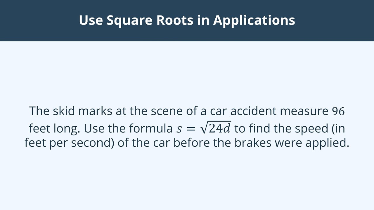 Use Square Roots In Applications 3 YouTube use-square-roots-in-applications-3-youtube