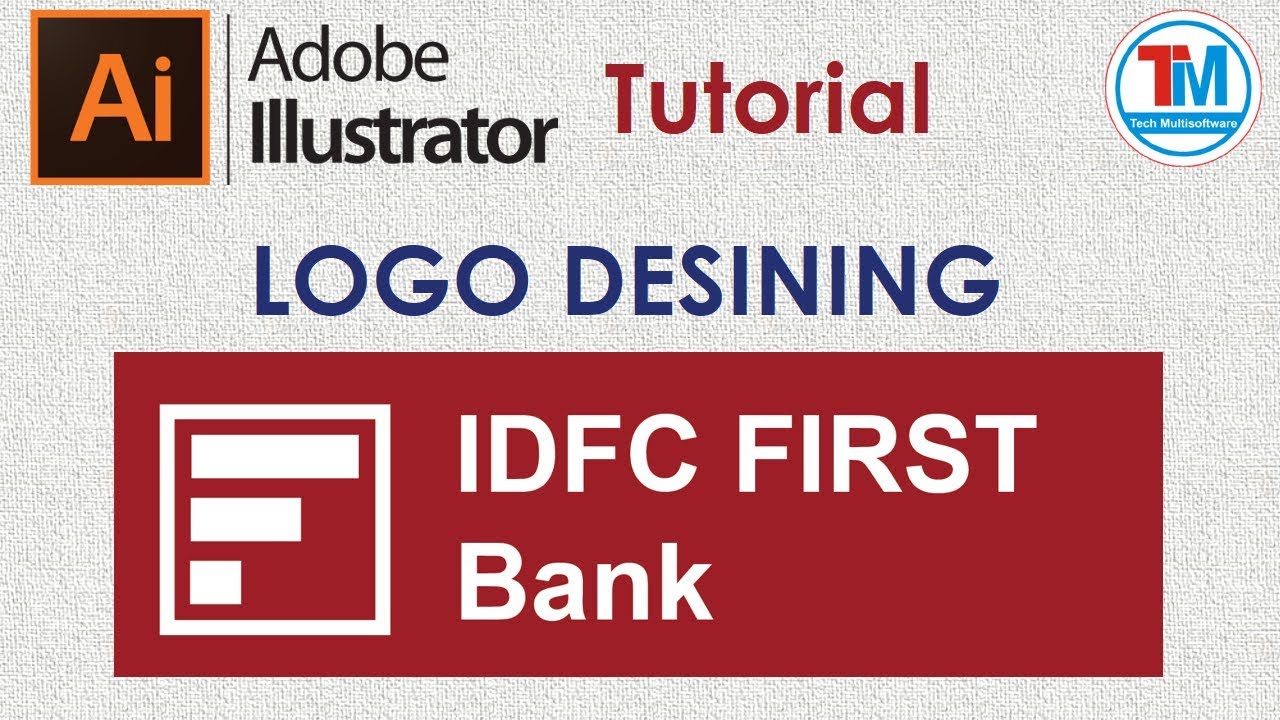 How to create IDFC BANK Logo in adobe illustrator - YouTube