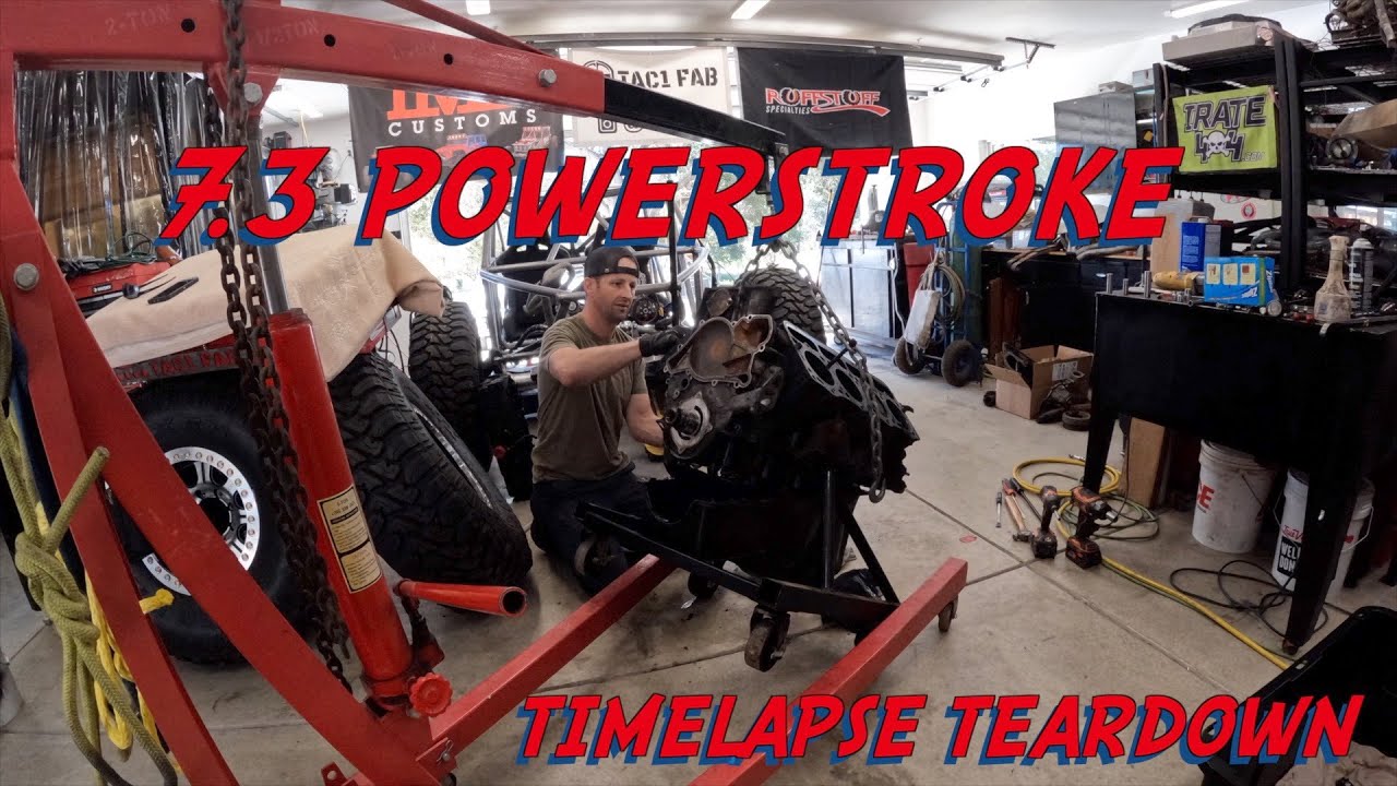 7.3 Powerstroke Teardown Time Lapse! Major Disassembly! - YouTube