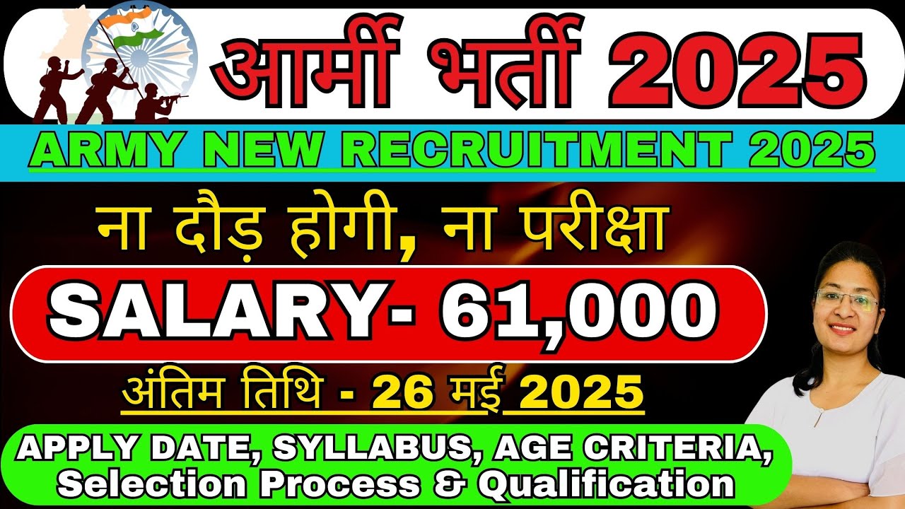 Indian Army भर्ती Rally 2025 | Salary 61,000 | Indian Army Vacancy ...