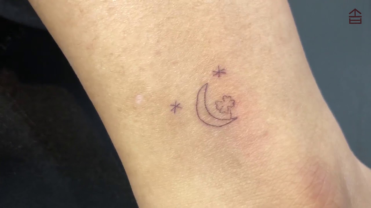 [sop_tattoo]-【달*클로버 타투(moon*clover tattoo)】 - YouTube