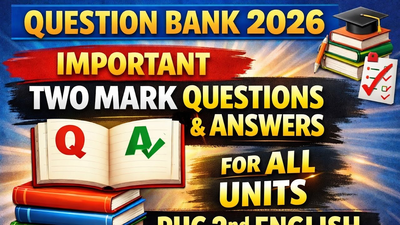 2- Mark Questions and Answers from Question Bank 2026 from All the FOUR ...
