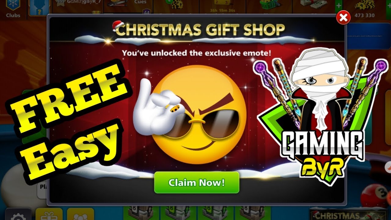 FREE Emote 8 ball pool GamingByR - YouTube