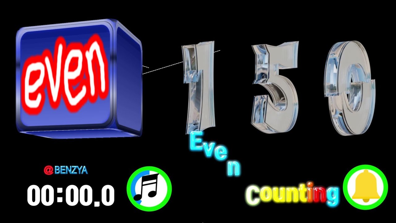 even counting 150 ~ 2 timer alarm🔔countdown speed 0.5x UHD/4K/2160p ...