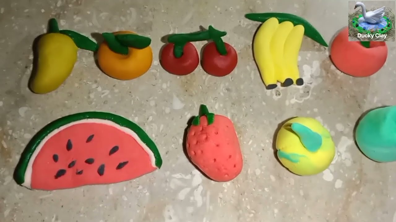 DIY How to Make Miniature polymer clay fruits / Dolls Fruits / Polymer ...