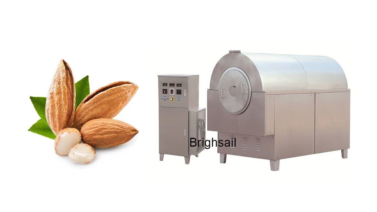 SS316 Multifunctional Almond Roasting Machine 450kg/h Fully Automatic ...