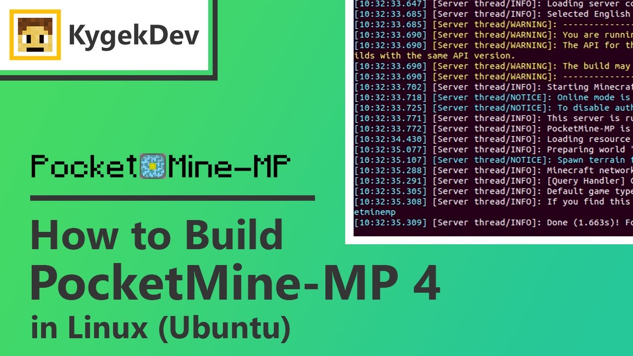 How to Build PocketMine-MP 4 in Linux (Ubuntu) - YouTube