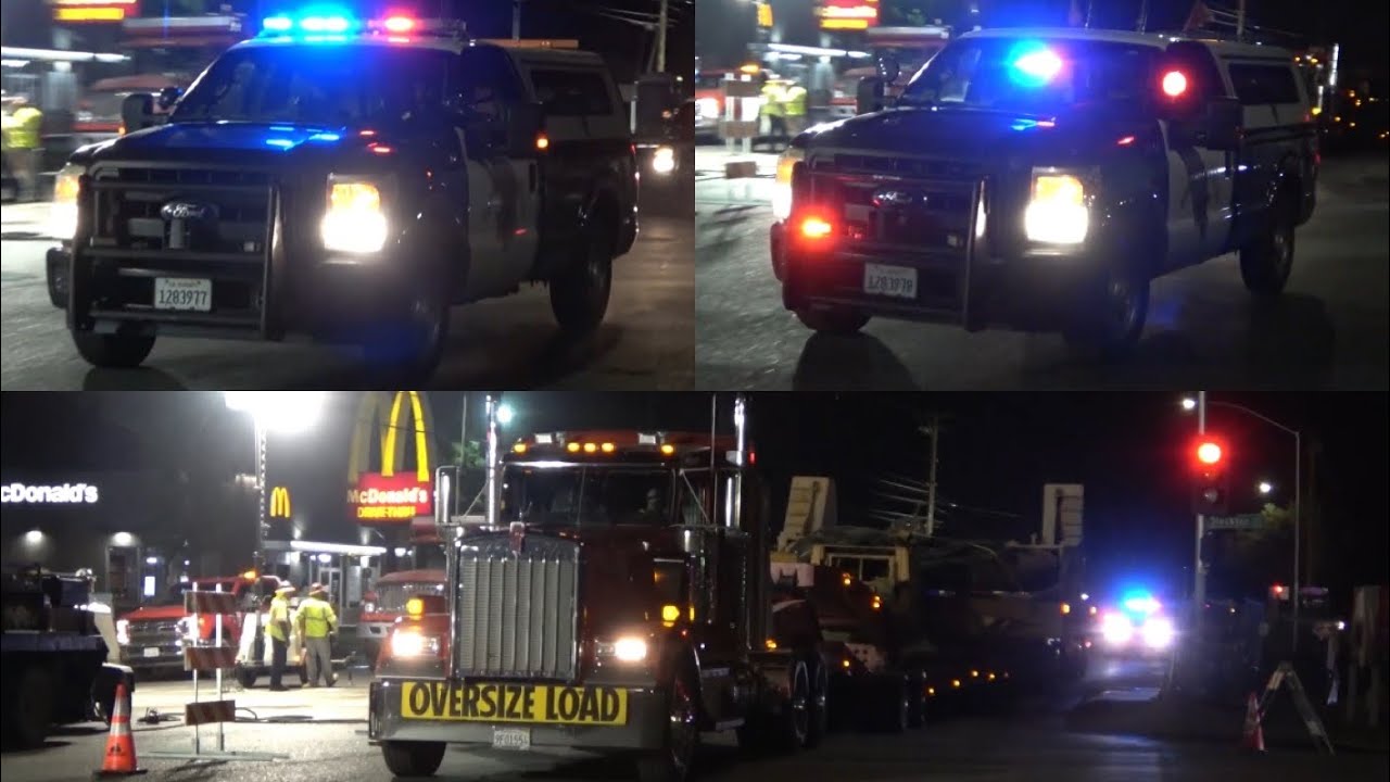 RARE CHP Units! - CHP Escorting Large Construction Equipment ...
