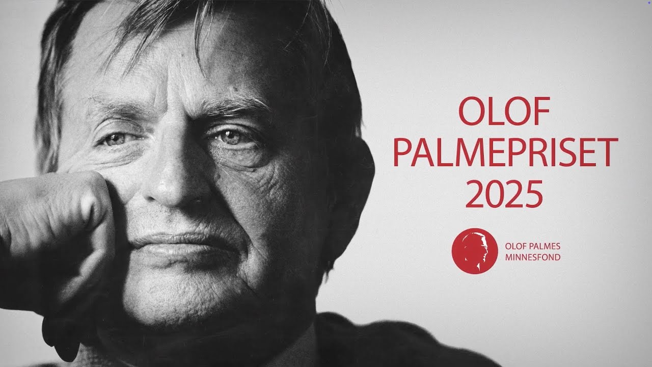 The Olof Palme Prize 2025 award ceremony - YouTube