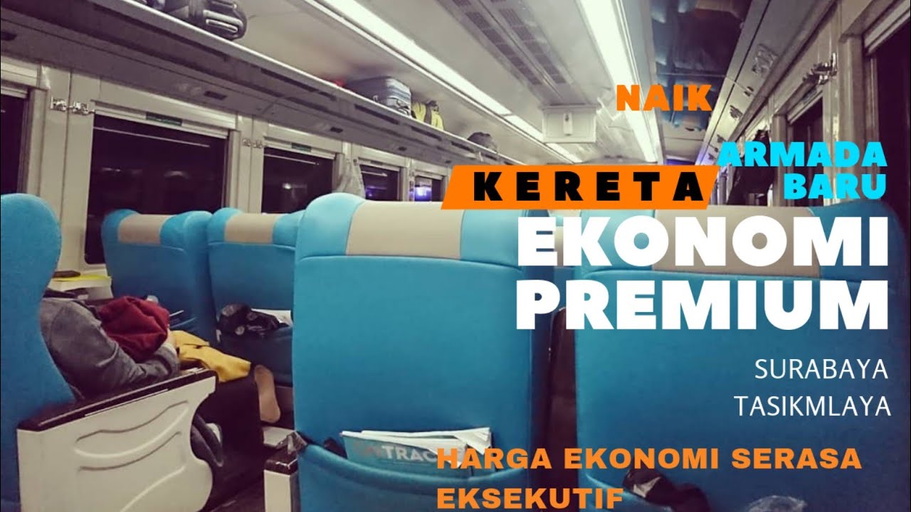Mutiara Selatan premium - kereta Ekonomi Serasa Eksekutif - YouTube