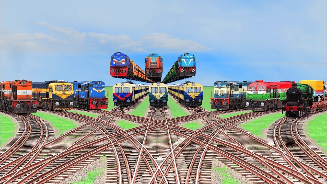 TWELVE TRAINS DID DIAMOND CROSSING AND NO 🚫 TRACK CROSSING |MEMU ...