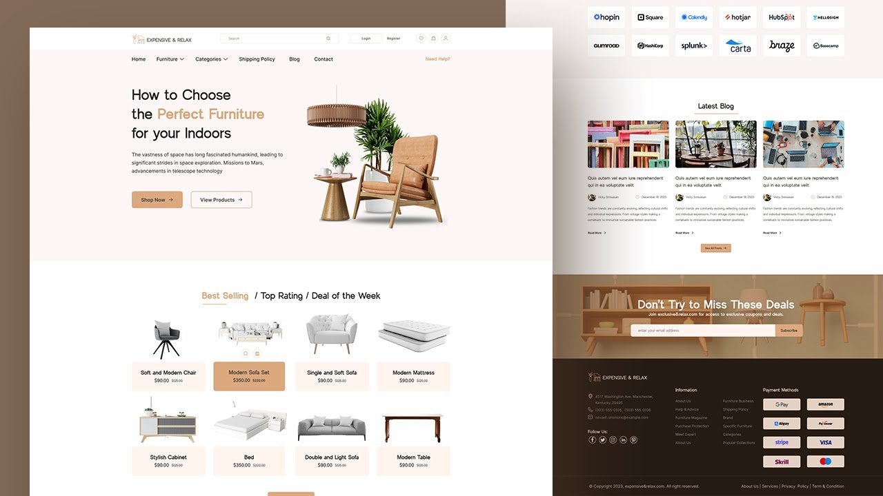 Furniture Website Design in Figma | Create A Furniture Website - YouTube
