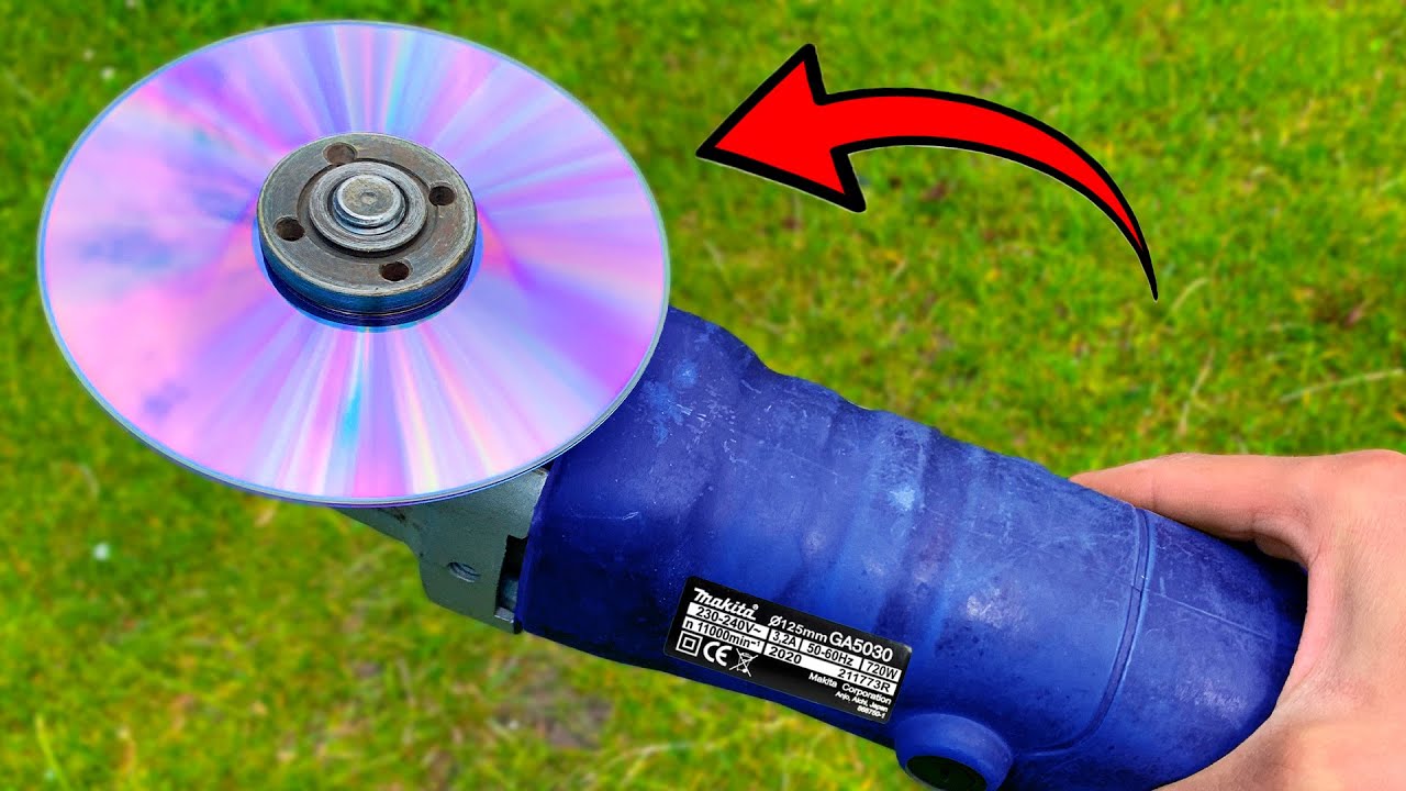 Why is it not Patented ? Insert a Compact Disc into the Angle Grinder ...