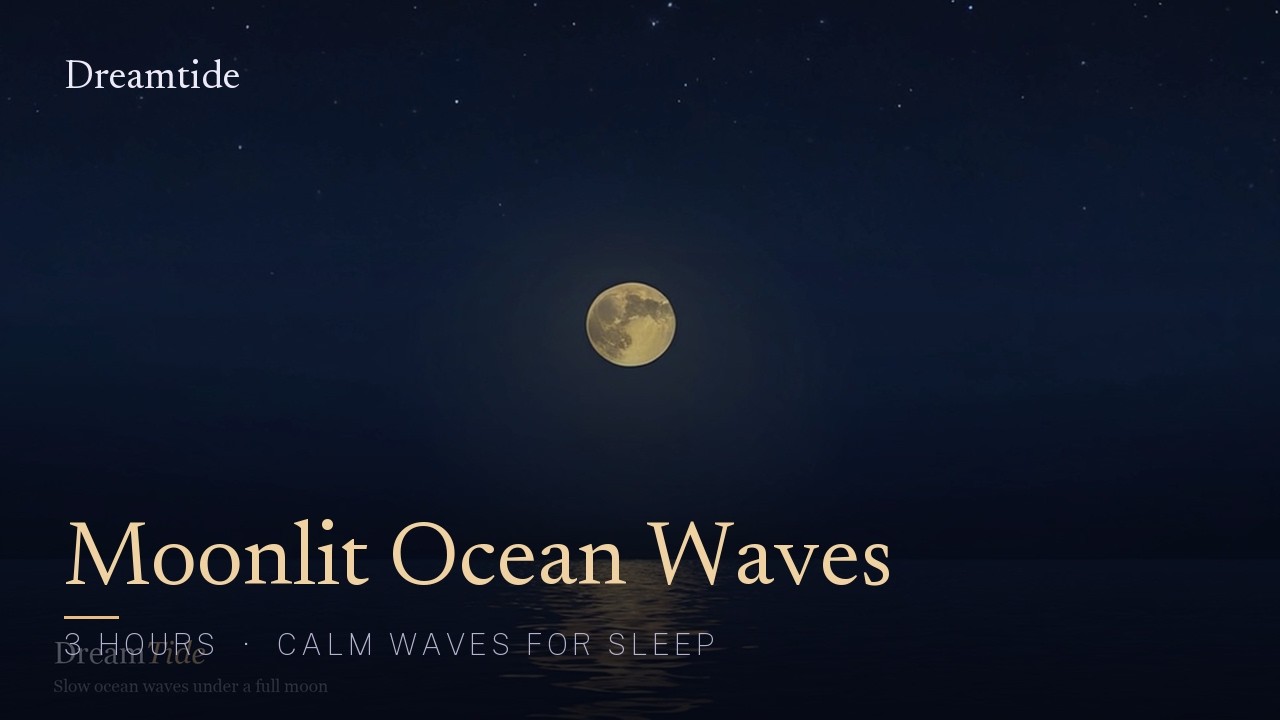 Moonlit Ocean Waves | 3 Hours of Calm Wave Sounds for Sleep - YouTube