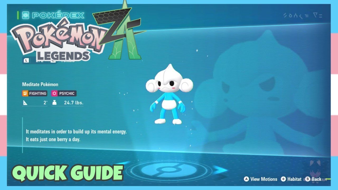 Where To Catch Meditite In Pokemon Legends ZA | Location Quick Guide ...