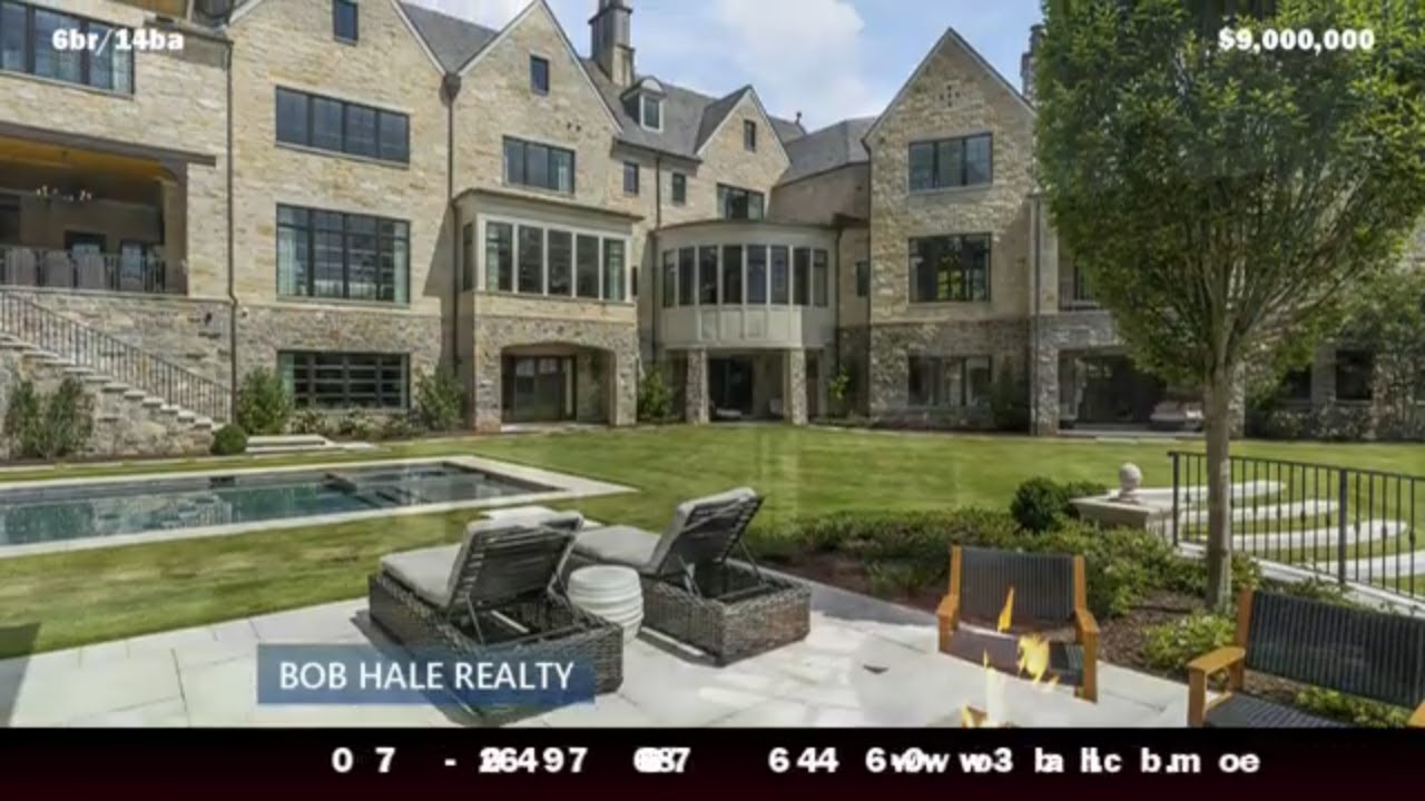 LUXURY HOMES TOURS | 6br/14ba ATLANTA HOME FOR SALE | BUCKHEAD MANSION ...