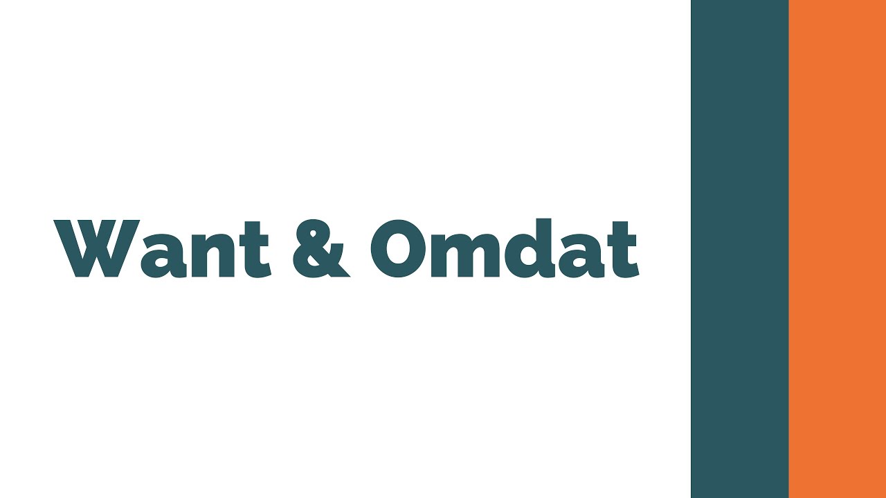 Het verschil tussen 'want' en 'omdat' - YouTube