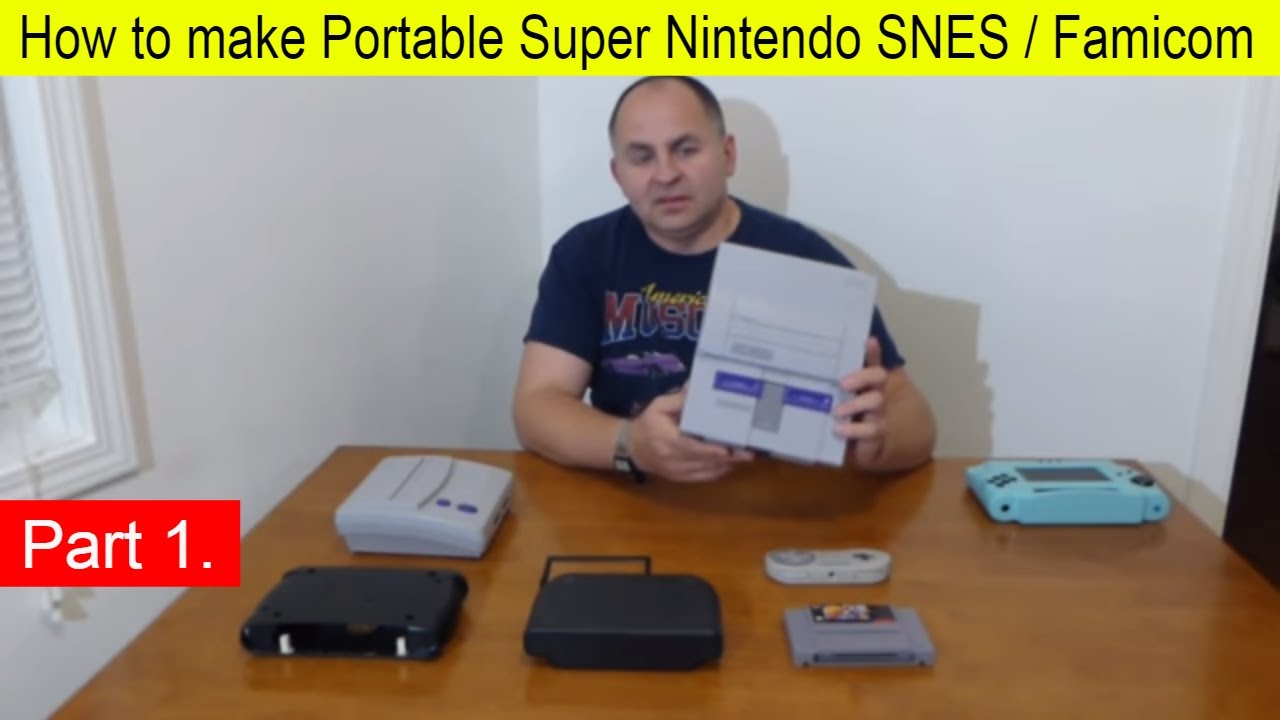 How to make Portable Super Nintendo Famicom SNES Handheld Tutorial DIY ...