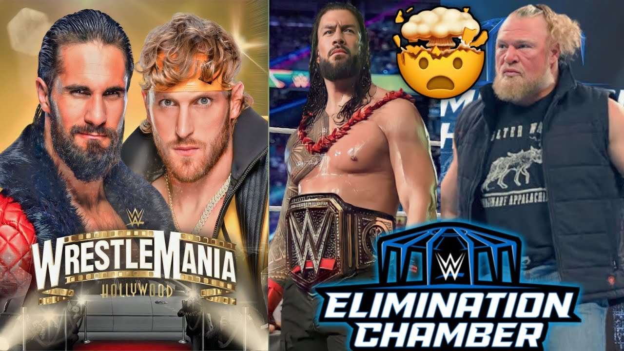 SETH ROLLINS VS LOGAN PAUL WM39🤬BROCK LESNAR IN ELIMINATION CHAMBER ...