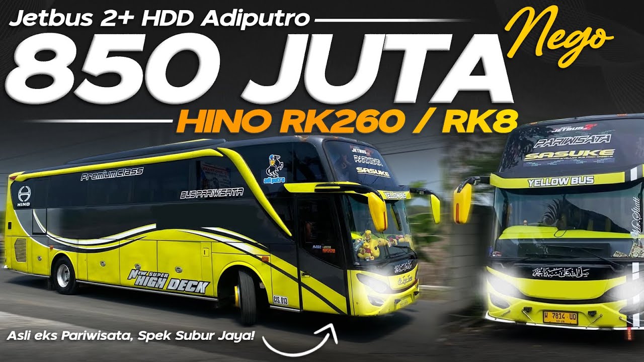 Dijual : HINO RK260 Jetbus 2+ HDD Adiputro, Rp 850.000.000,- Nego ...