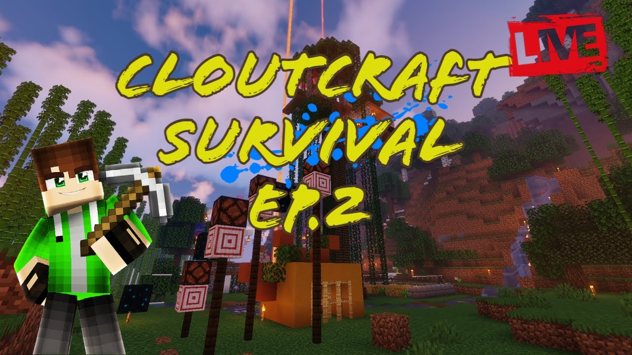 Minecraft CloutCraft Survival Ep.2 LIVE - YouTube