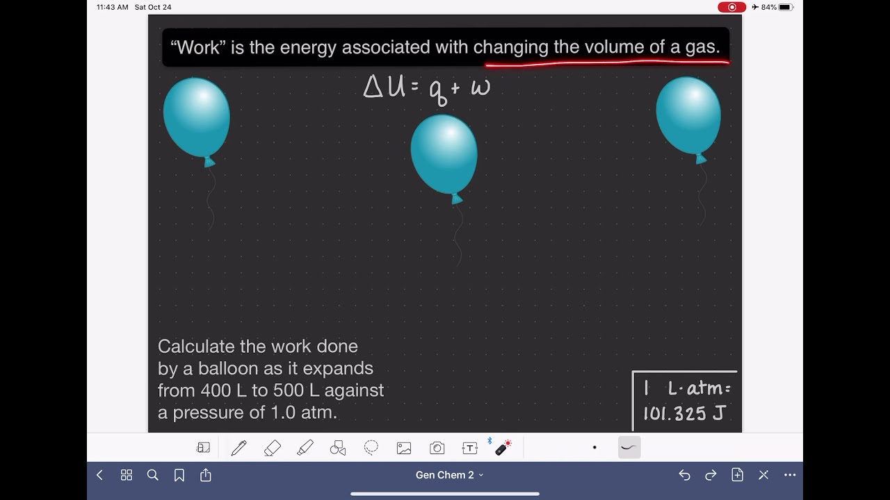 5: PV (pressure-volume) work of gases - YouTube