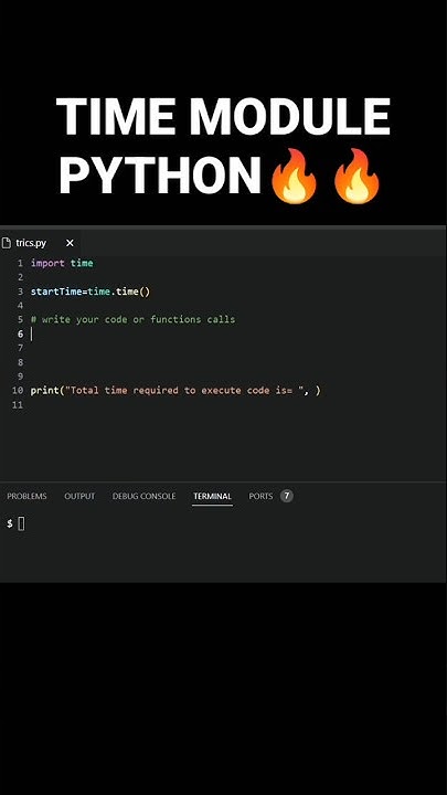 Short trick to calculate code execution time in python #coding #trick - YouTube