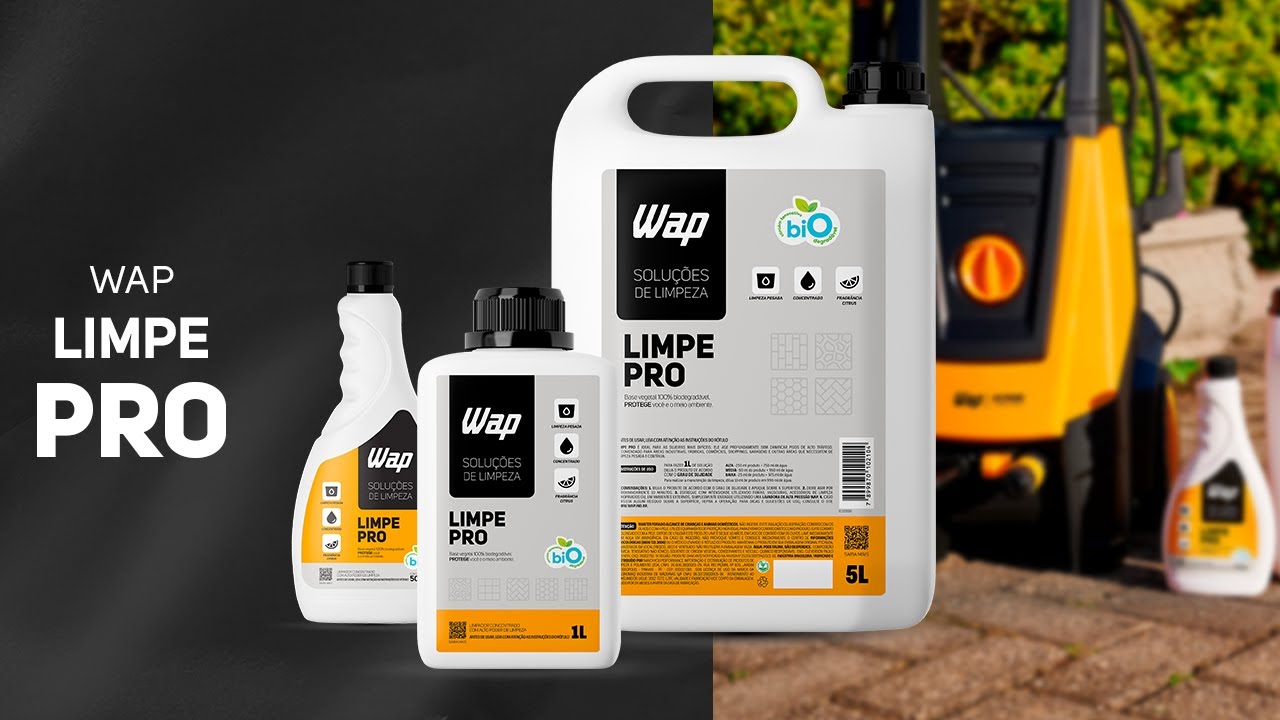 Detergente concentrado Limpe Pro WAP: desenvolvido para as sujeiras ...
