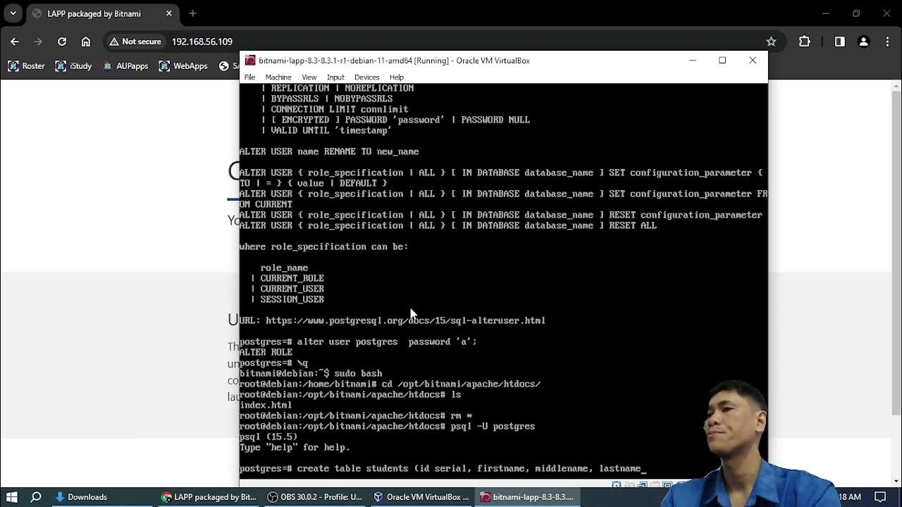 students list add edit delete webapp php postgres - YouTube