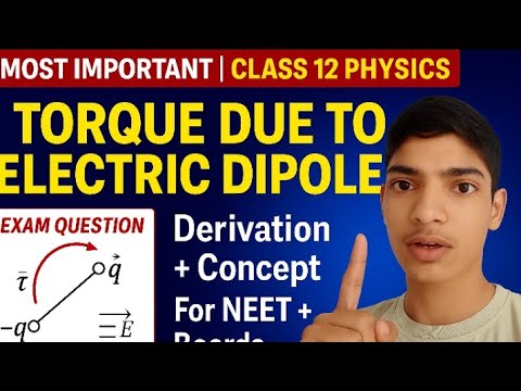 Torque due to an Electric Dipole | Class 12 Physics | Electrostatics ...