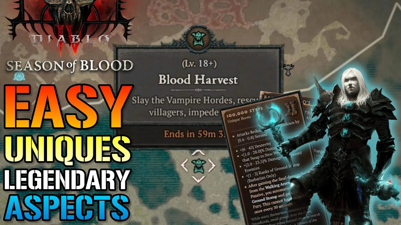 Diablo 4: How To Get EASY Uniques & FAST Legendary Aspects (Farm Guide ...