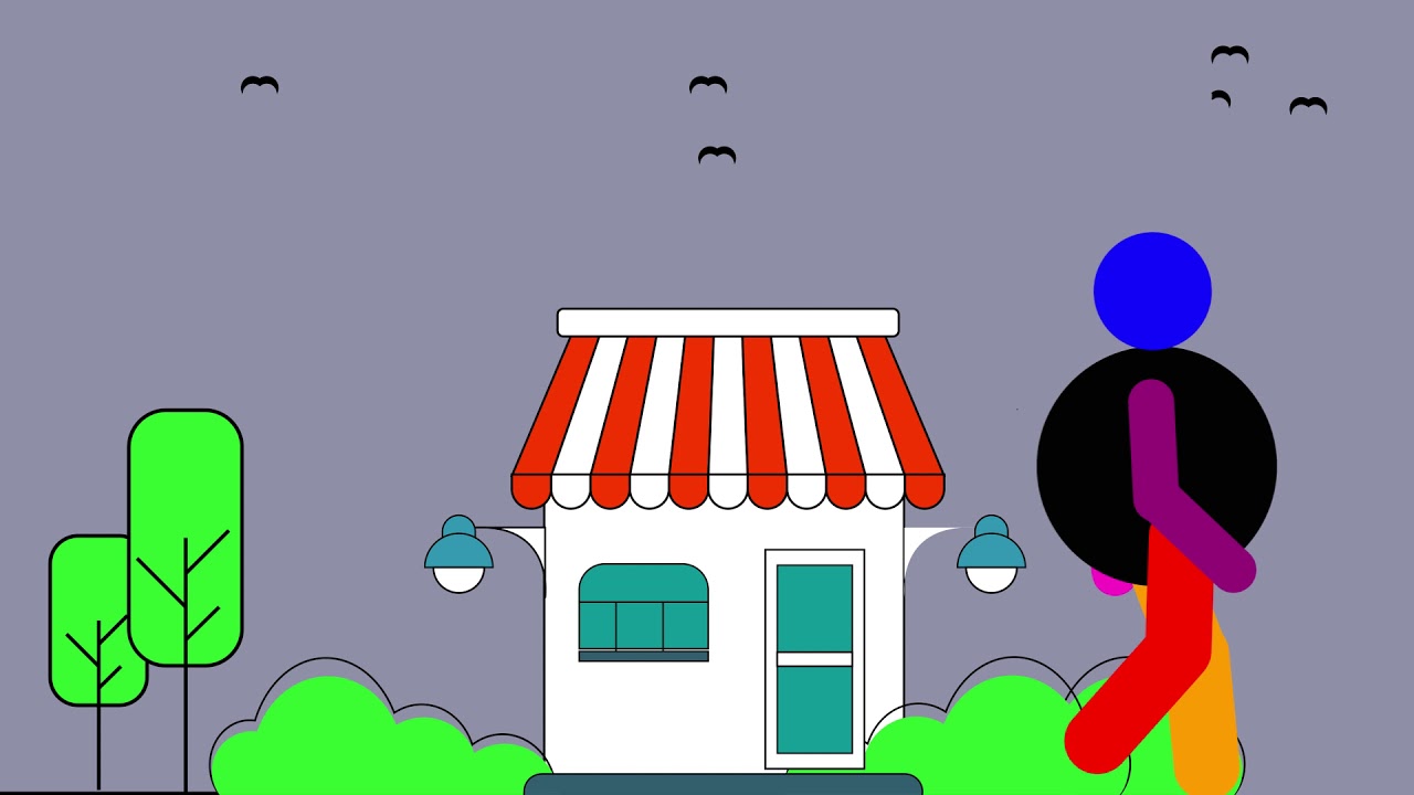 Walk Cycle Scene animation - YouTube