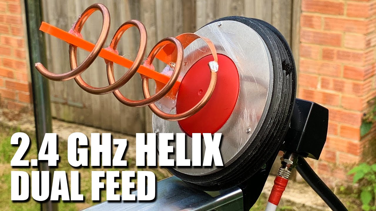 2 4 GHz Dual Feed Helix Antenna For QO100 YouTube