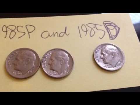 1985-P and 1985-D United States Dime Coin - YouTube