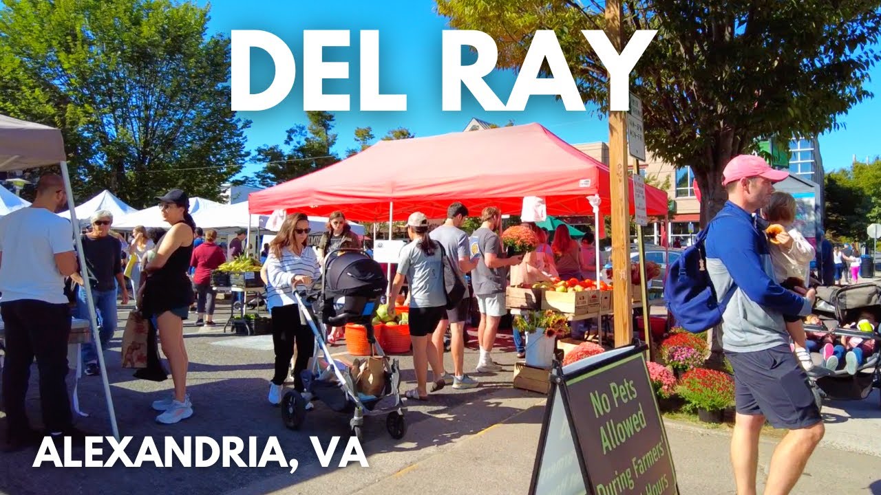 Walking Del Ray, Alexandria VA 🏘️ | Farmer's Market Saturday! 🍅 ...