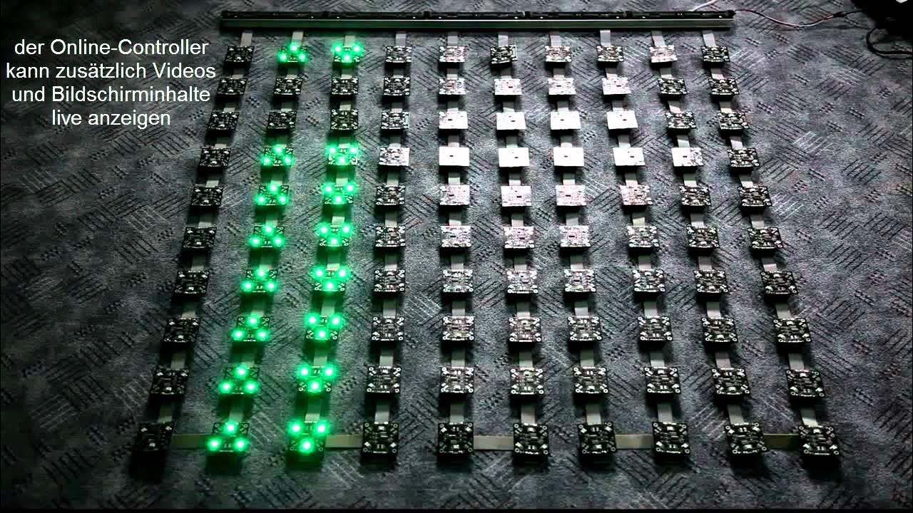 DIY Matrix 10x10 RGB-Pixel plug&play - YouTube