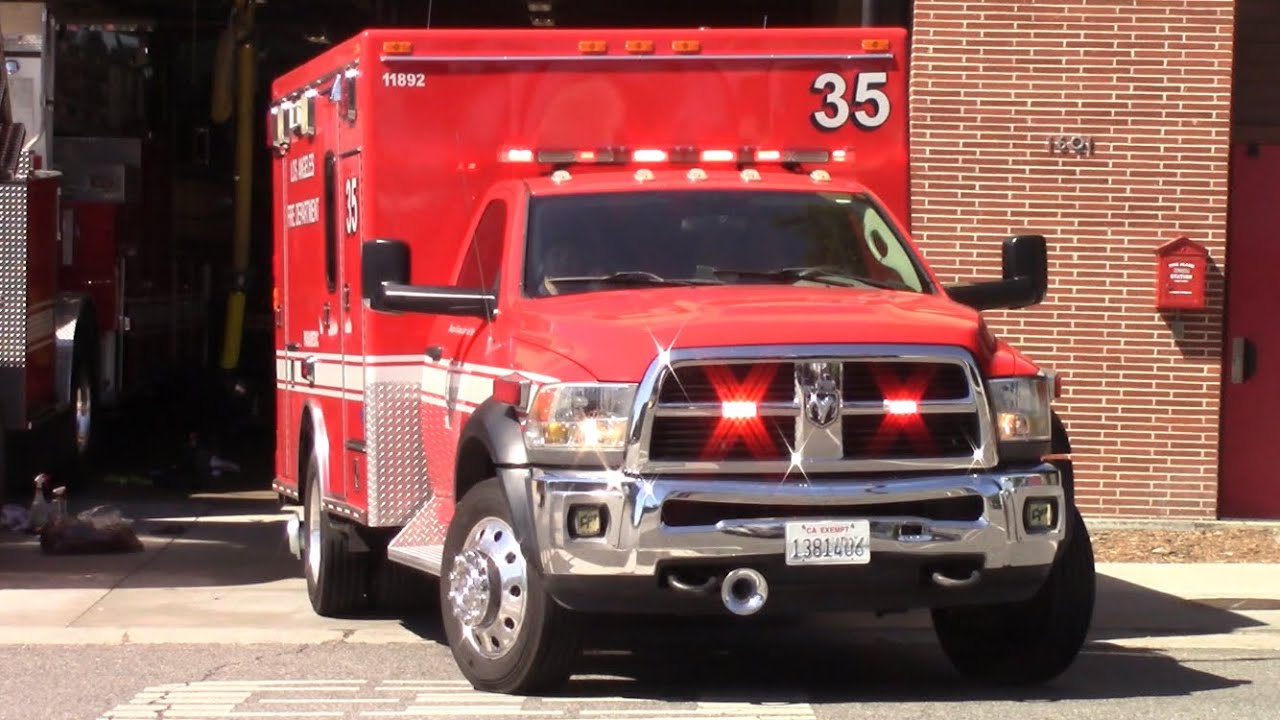 LAFD Rescue 35 responding - YouTube