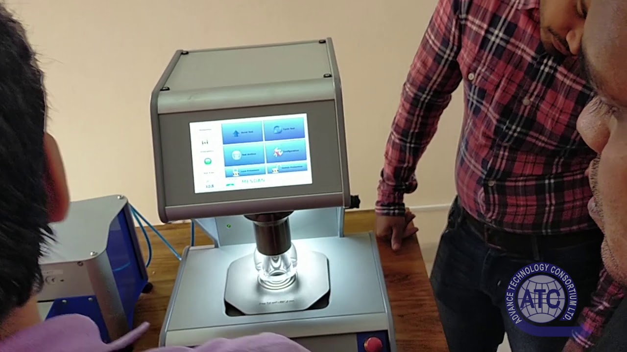 Bursting strength test of fabric Brustmatic Mesdan Fabric Bursting ...